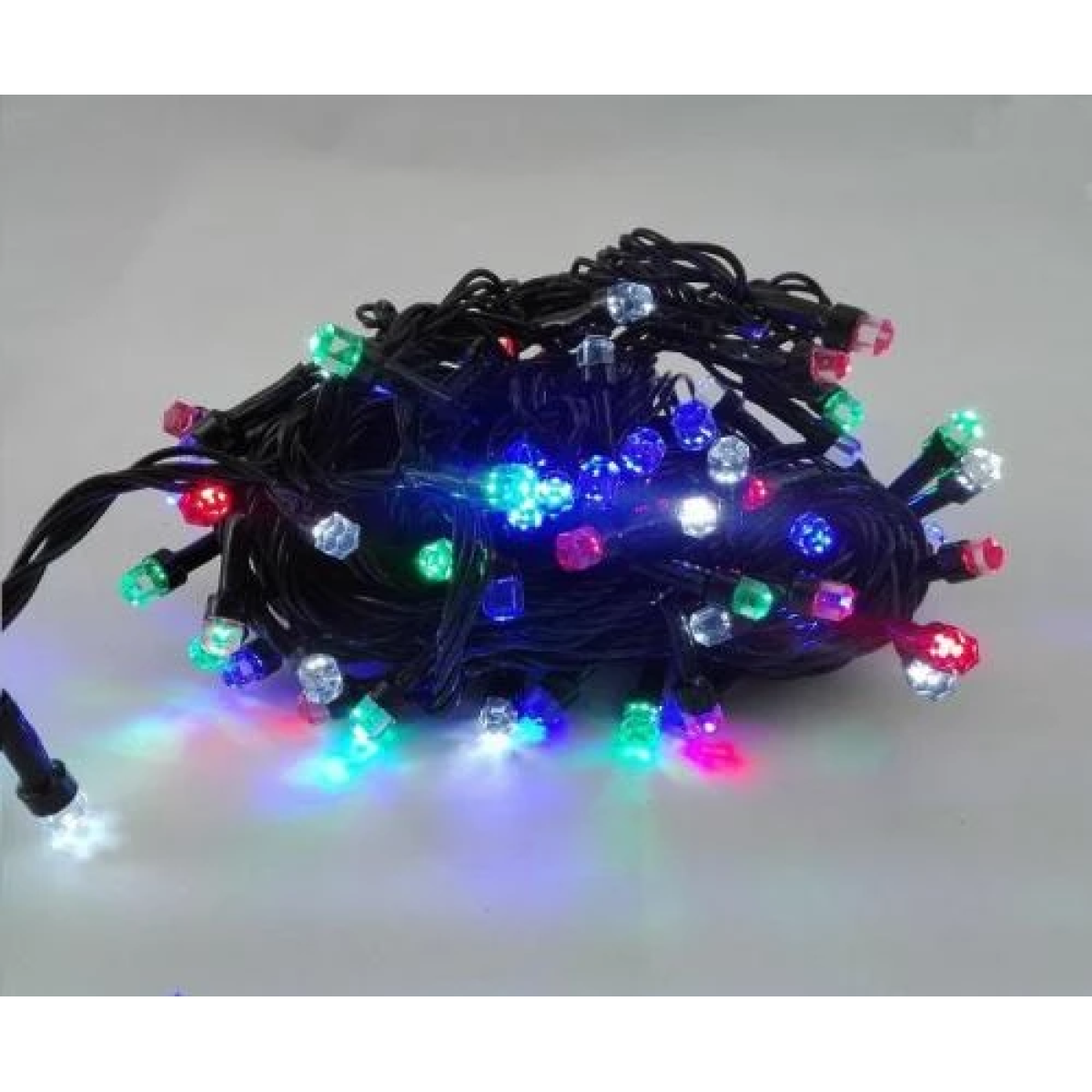 Χριστουγεννιάτικα λαμπάκια 100 LED διαμαντάκι με κοντρόλ 8 λειτουργιών ...