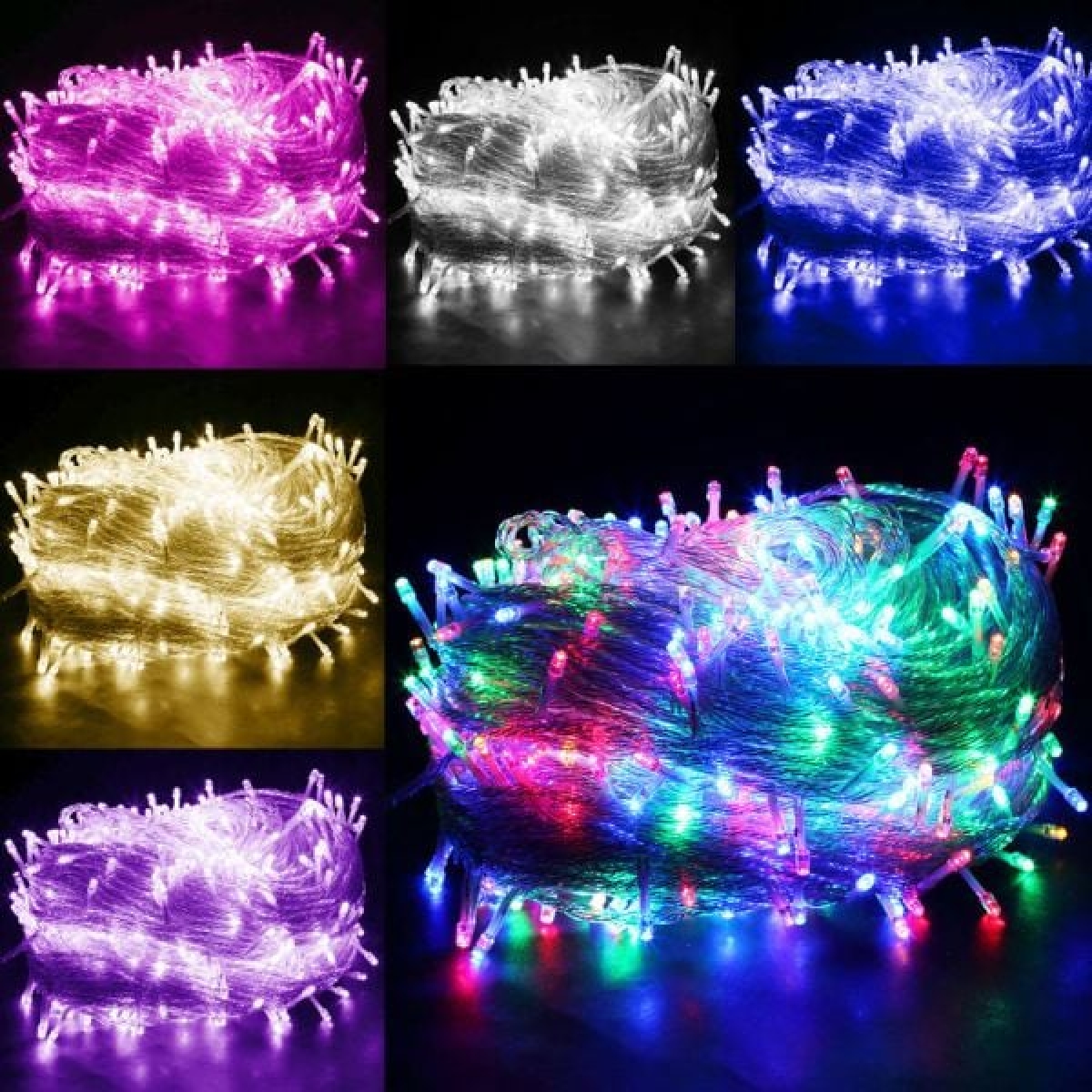 Χριστουγεννιάτικα Λαμπάκια 100LED με Διάφανο Καλώδιο Πολύχρωμο - Cb | G ...