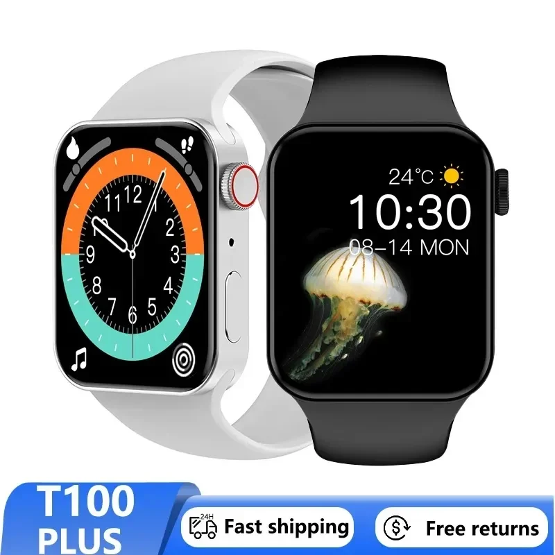 T100 Smartwatch με Παλμογράφο Plus (Ασημί) | G for Gadget