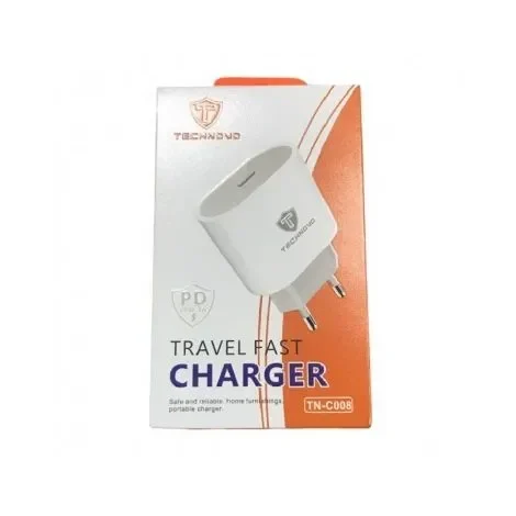 Technovo Φορτιστής Χωρίς Καλώδιο με Θύρα USB-C 20W Λευκός (TN-C008) | G ...