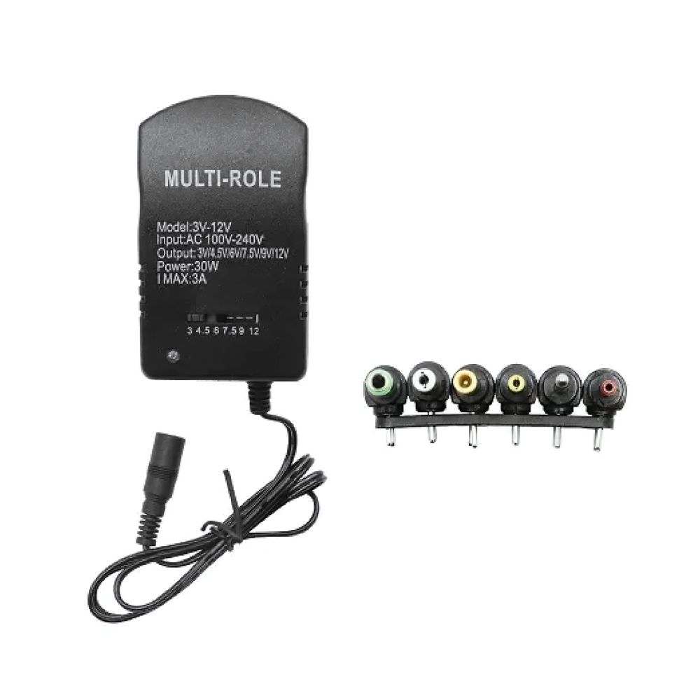 Τροφοδοτικό universal με 6 βύσματα 220V AC σε DC 3 – 12V 3A 30W YWX-3V ...