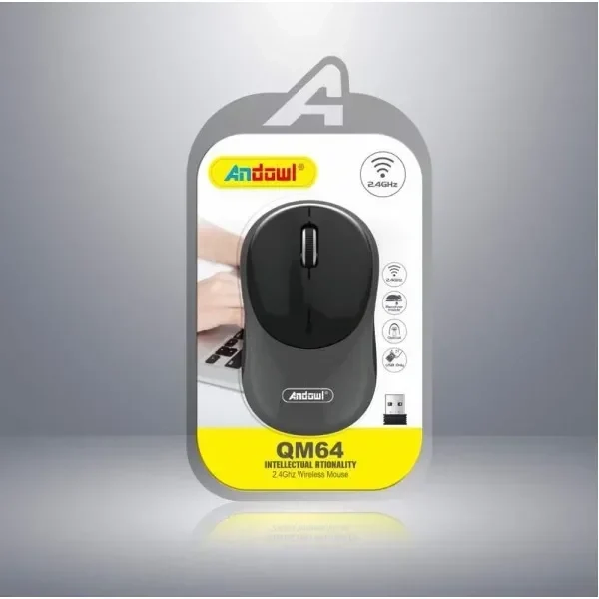 Andowl QM64 Ασύρματο Mini Ποντίκι Μαύρο | G for Gadget