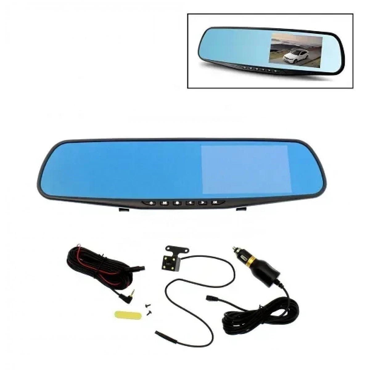 Καθρέπτης αυτοκινήτου-φορτηγού 12V-24V DVR με δύο κάμερες & οθόνη 4 ...