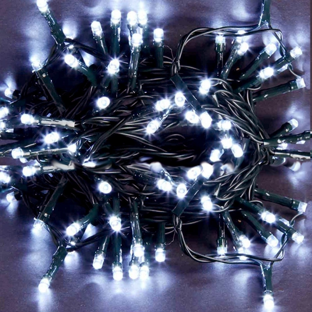 100 Χριστουγεννιάτικα Λαμπάκια LED Ηλιακά Αδιάβροχα IP44 Ψυχρό Λευκό ...