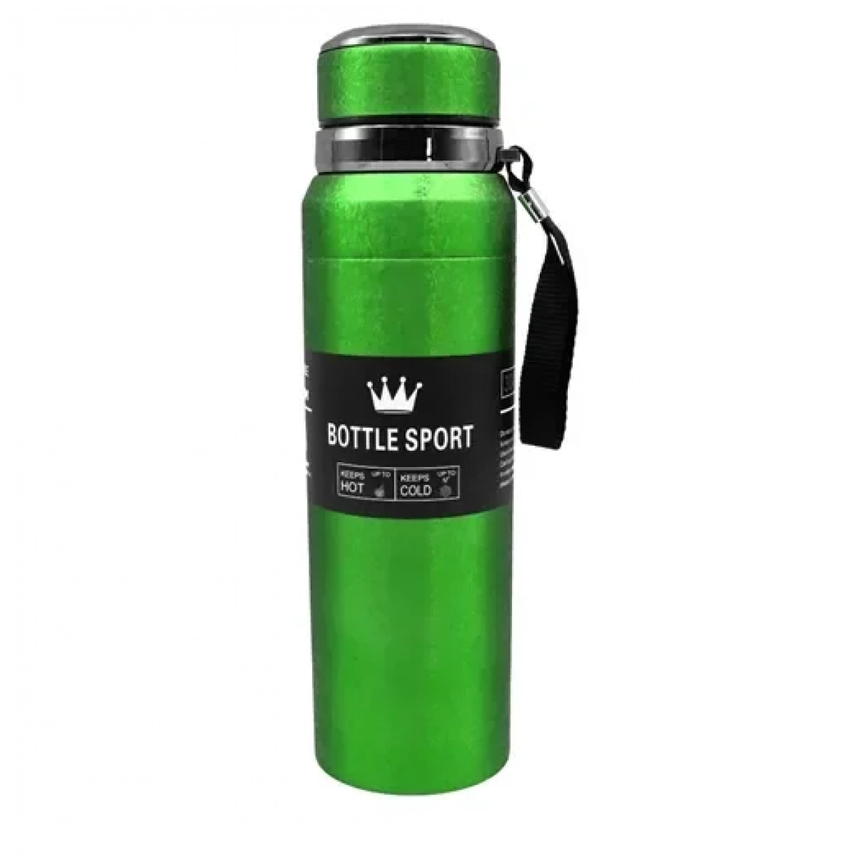 Μπουκάλι θερμός με ιμάντα μεταφοράς 1000ml JB-6060 πράσινο | G for Gadget