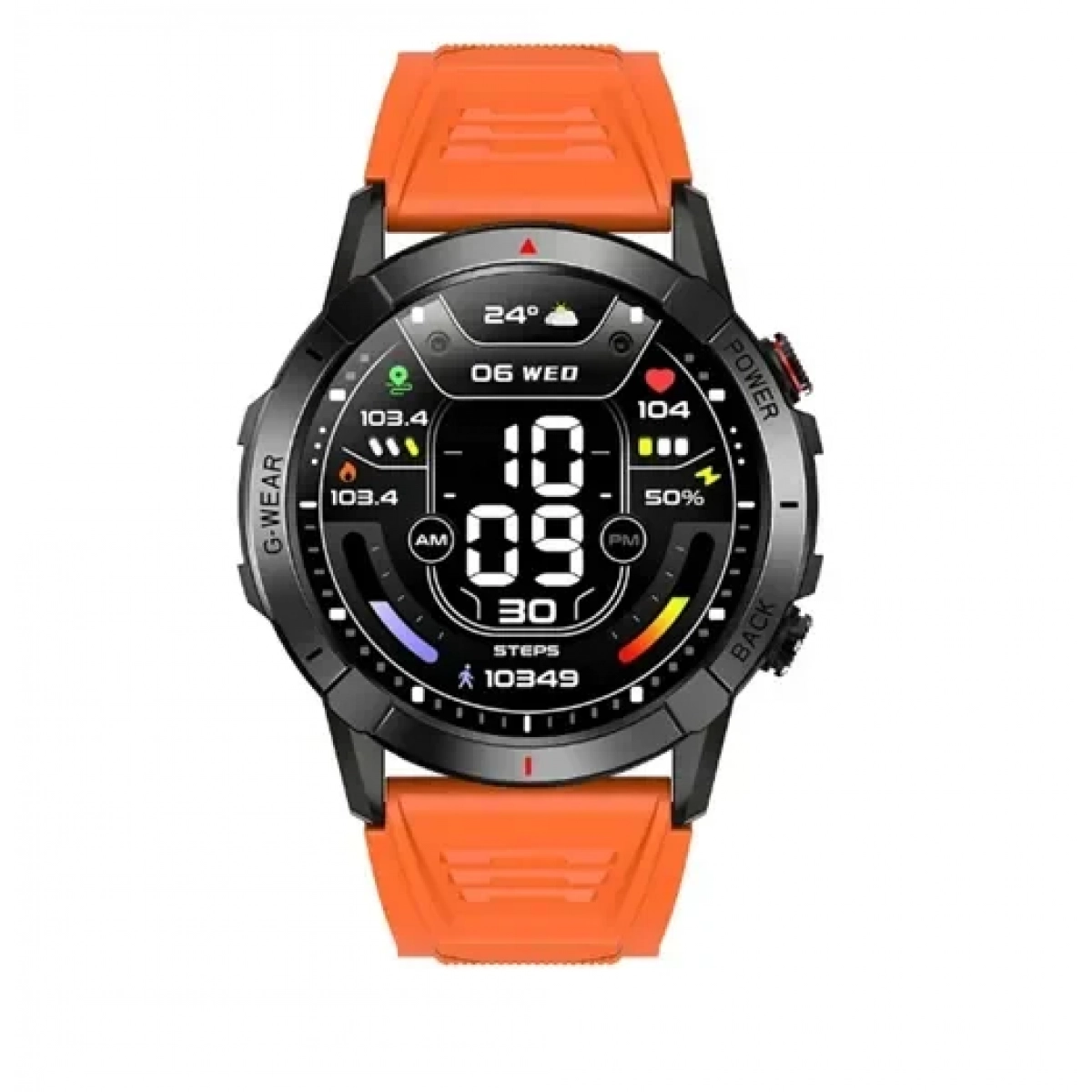 Smartwatch με παλμογράφο και ειδοποίηση κλήσεων TKY-NX10 πορτοκαλί | G ...