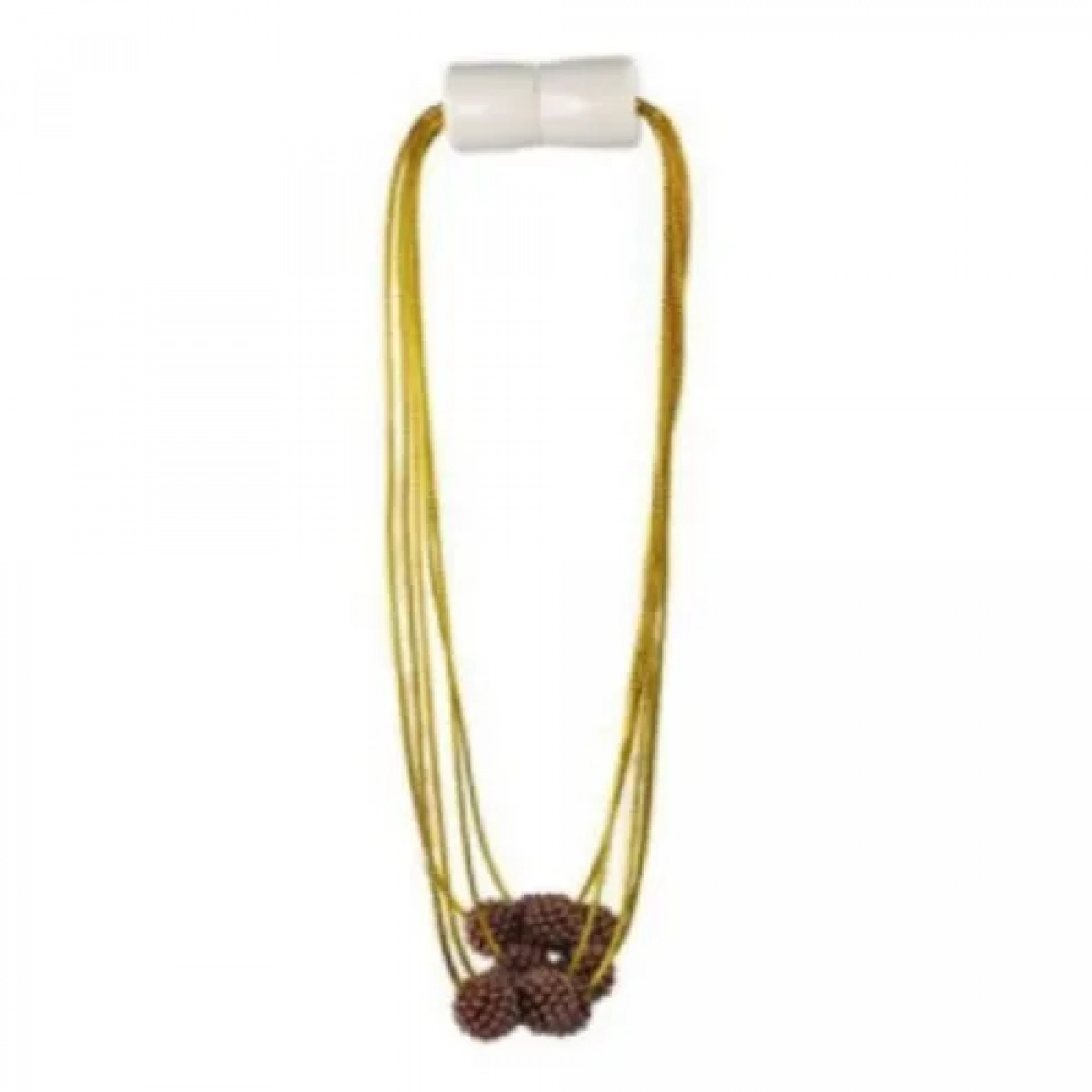 Μαγνητική Δέστρα Κουρτίνας με Κορδόνι από Μέταλλο Χρυσό-Καφέ 23195 | G ...