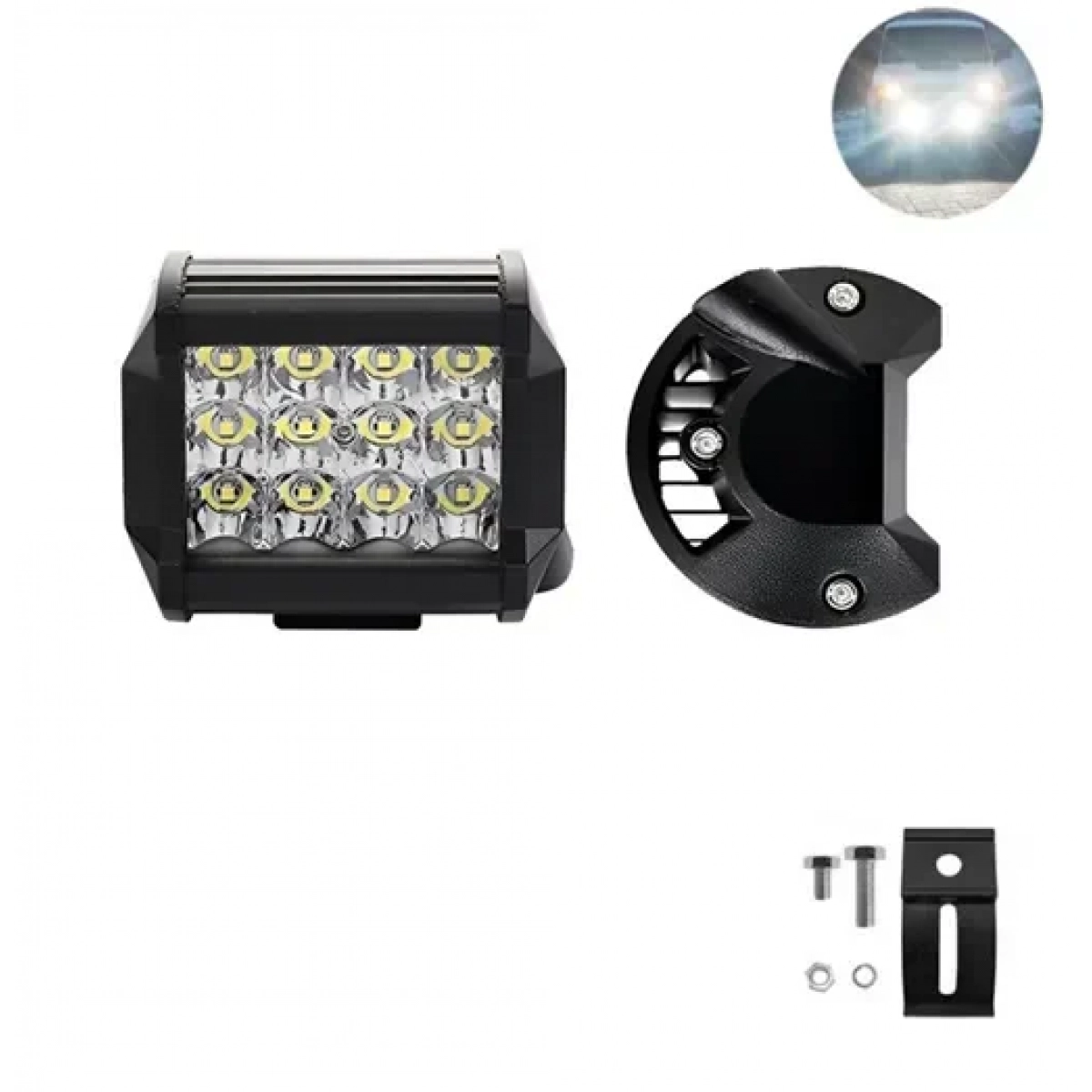 LED αδιάβροχο προβολάκι – μπάρα αλουμινίου 12V-24V 11cm 24W 8 SMD IP68 ...