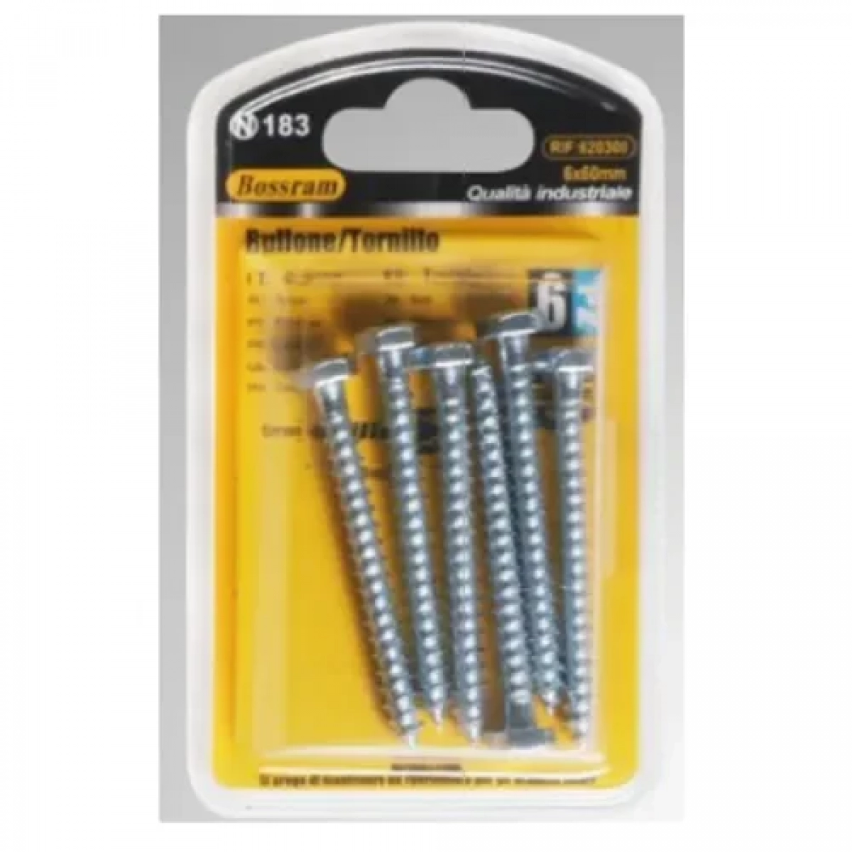 Βίδα Εξάγωνη Γαλβανιζέ 6x60mm Σετ 6 τμχ Bossram 620300 | G for Gadget