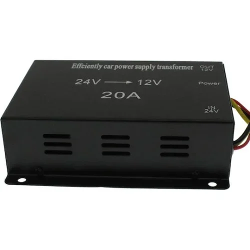 Μετατροπέας ρεύματος φορτηγού 24V DC σε 12V 20A ΕΝΗ-20Α | G for Gadget