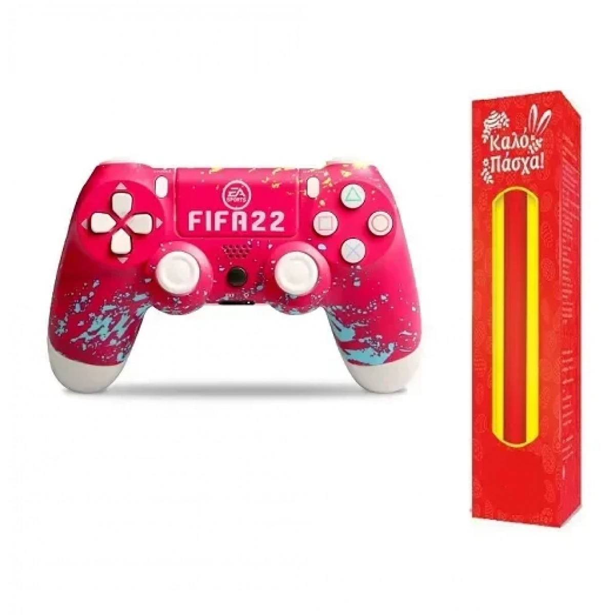 Λαμπάδα Doubleshock FIFA Ασύρματο Gamepad για PS4 Ροζ | G for Gadget