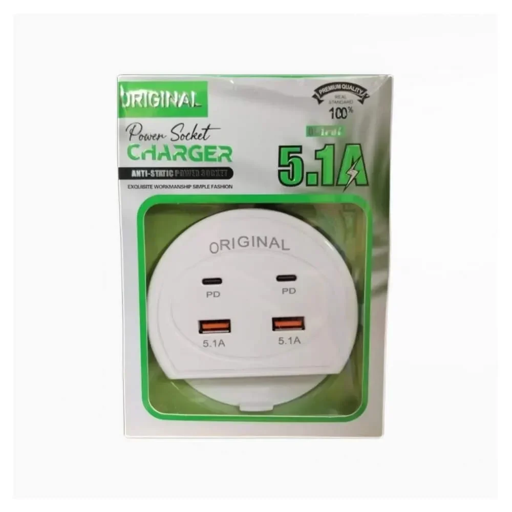 Φορτιστής Πρίζας με Δύο Θύρες USB και Δύο Θύρες Type C | G for Gadget