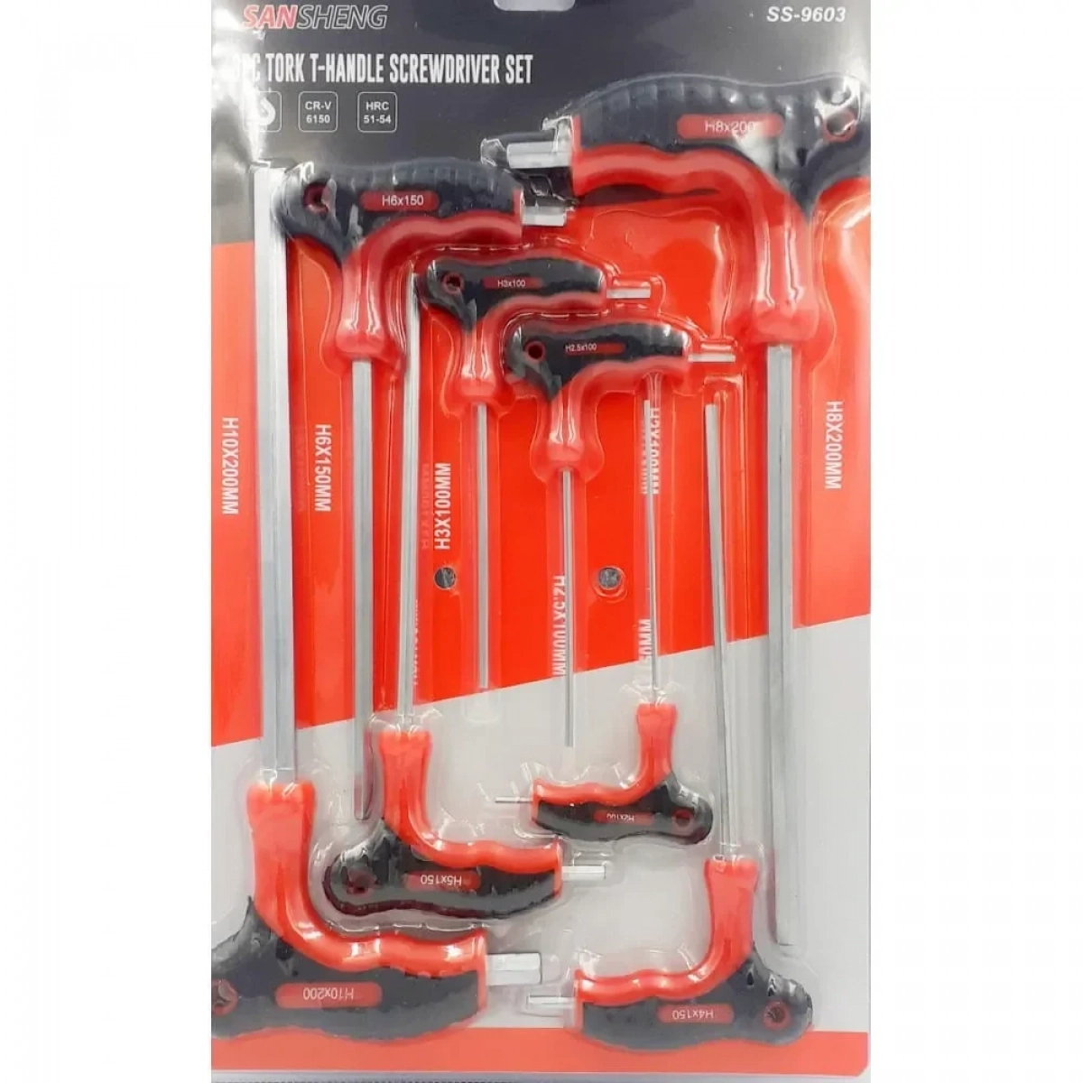 Κλειδιά Άλλεν Ταφ SS-9603 Σετ 8 Τεμαχίων H2-H10 CR-V | G for Gadget