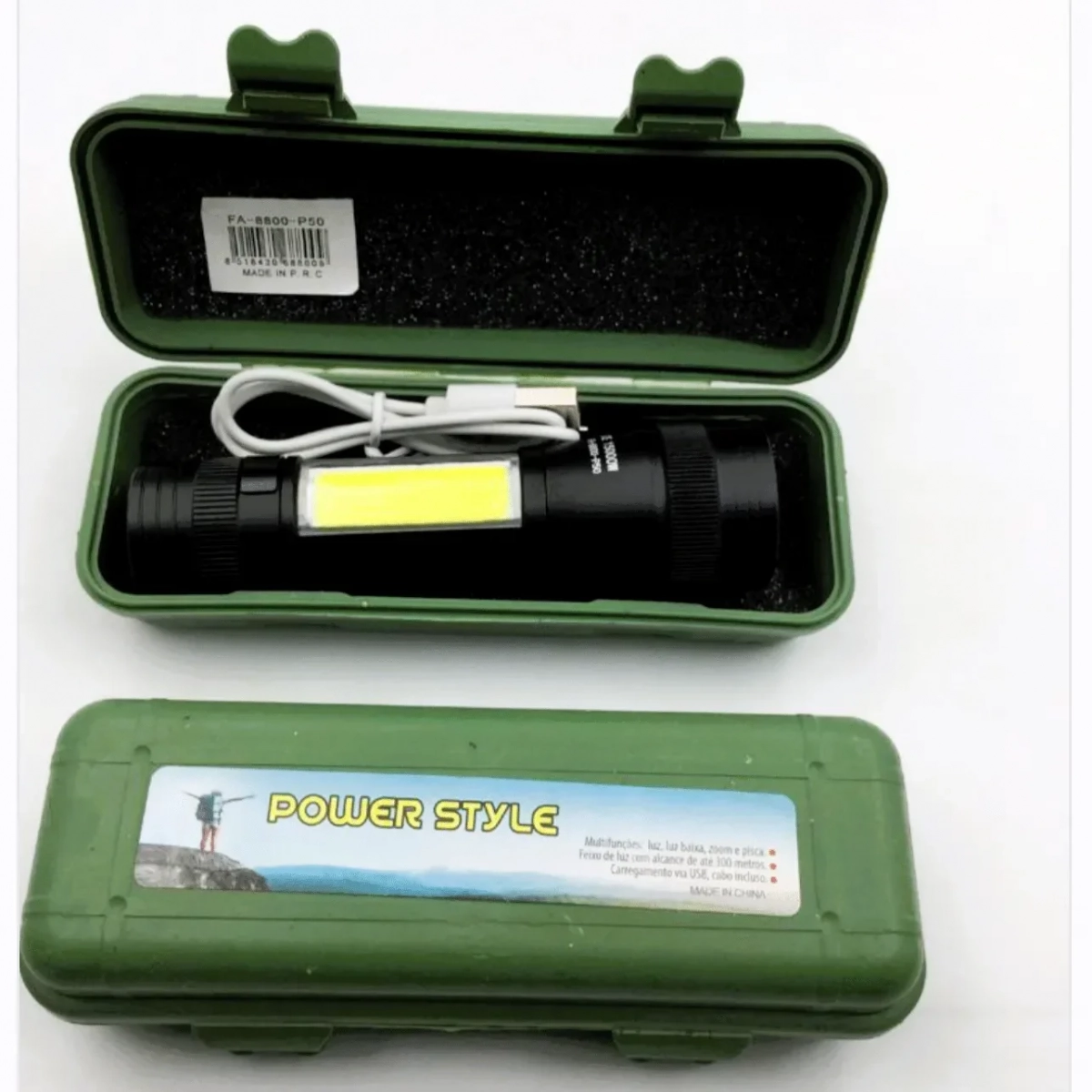 Μίνι Φακός LED Αλουμινίου USB Επαναφορτιζόμενος Αδιάβροχος FA-8800 | G ...