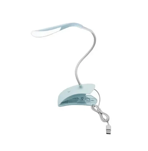 Φωτιστικό γραφείου LED USB με εύκαμπτο βραχίονα και κλιπ - γαλάζιο | G ...