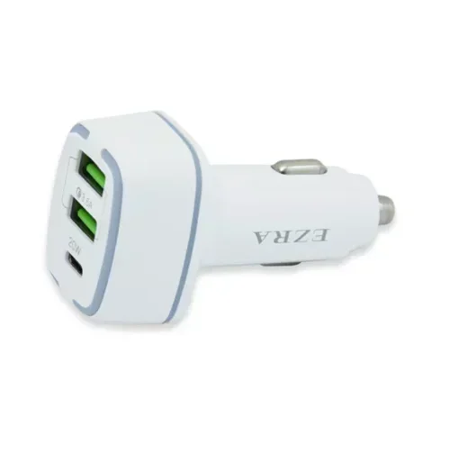 Φορτιστής αναπτήρα αυτοκινήτου 12V – 32V με 2 θύρες USB και Type-C Ezra ...