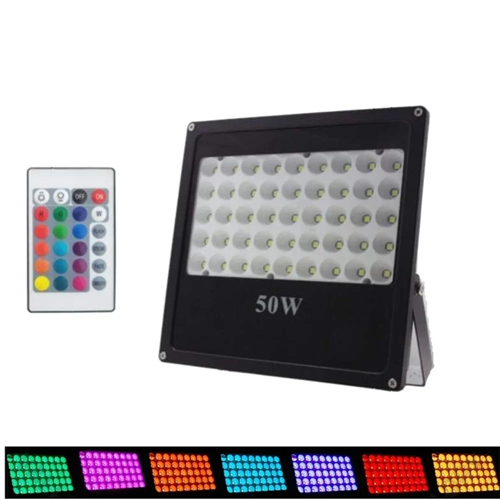 Προβολέας LED SMD αδιάβροχος IP66 50W RGB με τηλεχειριστήριο | G for Gadget