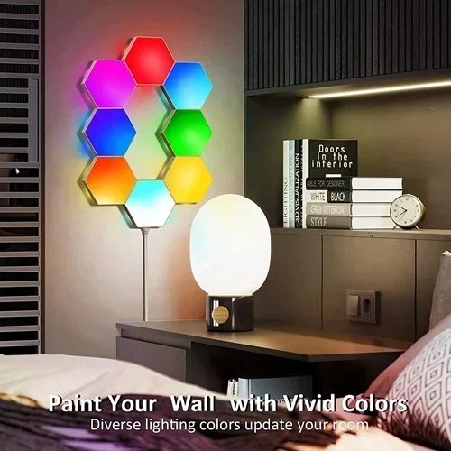 Έξυπνα φωτιστικά τοίχου LED RGB 10τμχ με WiFi, τηλεχειριστήριο και ...