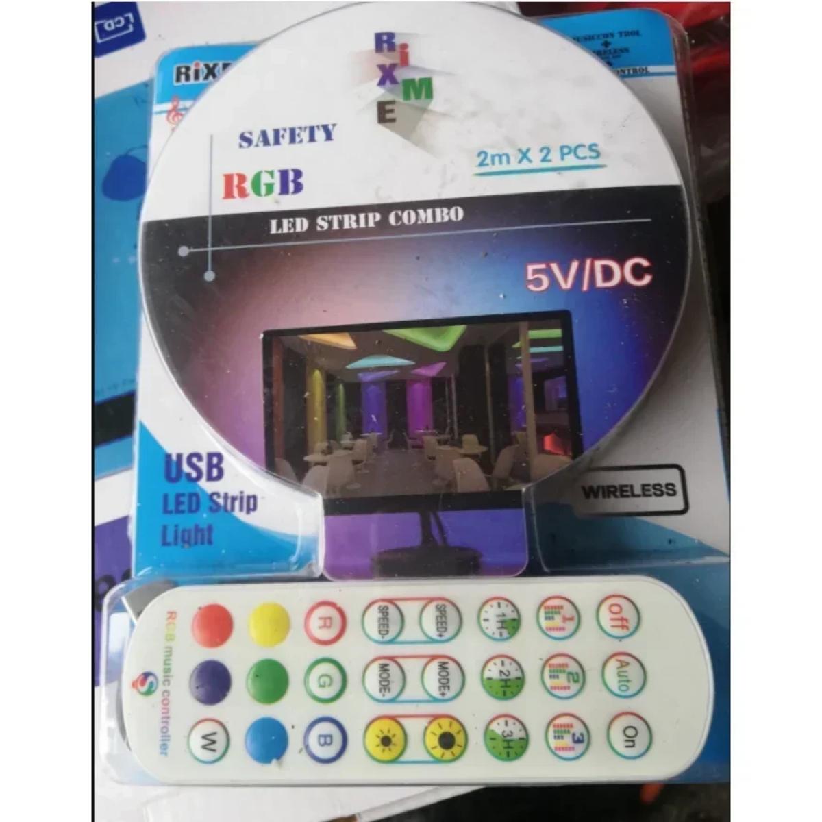 Rixme Ταινία LED RGB 2m Χ 2 ΤΕΜ με Usb Kαι Τηλεχειριστήριο | G for Gadget
