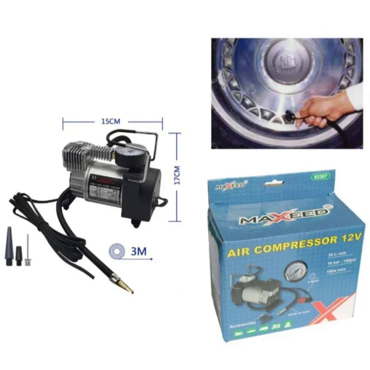Τρόμπα Ελαστικών Αυτοκινήτου 12V 180W MAX 10BAR-150PSI 32458 | G for Gadget