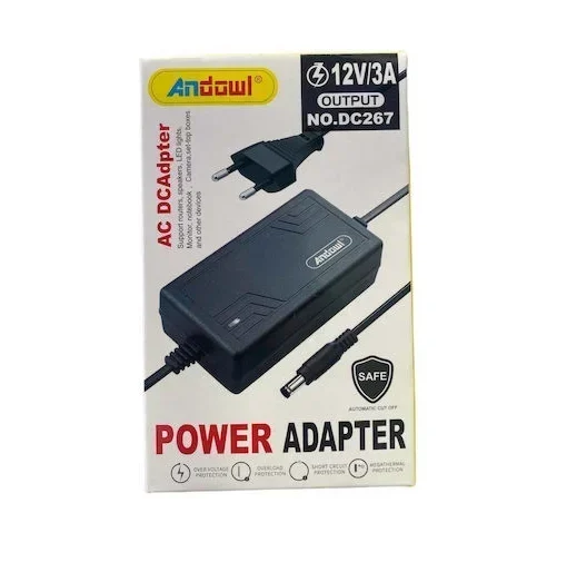 Universal τροφοδοτικό 12V 3A Andowl DC267 μαύρο | G for Gadget