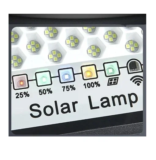 Αδιάβροχος ηλιακός προβολέας LED 300W με πάνελ Solar Light μαύρο/λευκό ...