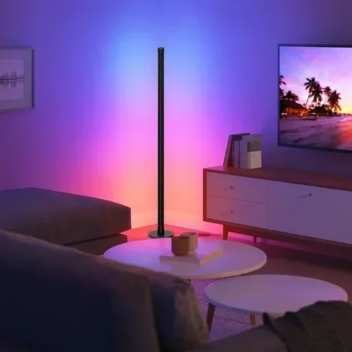 Έξυπνο φωτιστικό δαπέδου LED RGB με τηλεχειριστήριο LD022 - λευκό | G ...