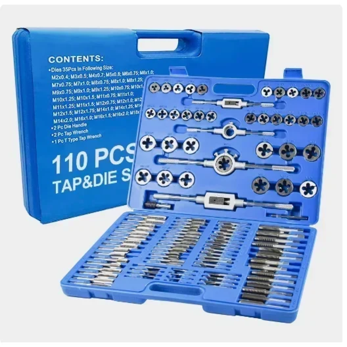 110 Εργαλεία Σπειρώματος - Tap And Die Set Μπλε | G for Gadget