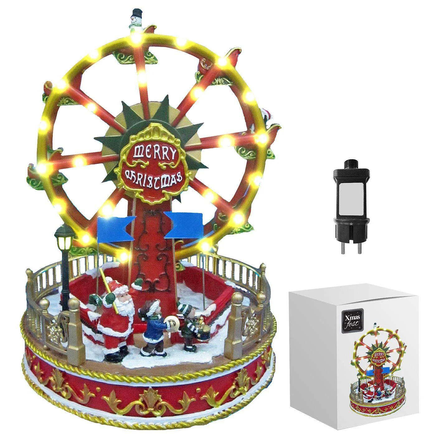 Παράσταση Χριστουγεννιάτικη Xmas Ρόδα Λούνα Παρκ με Φως, Κίνηση ...