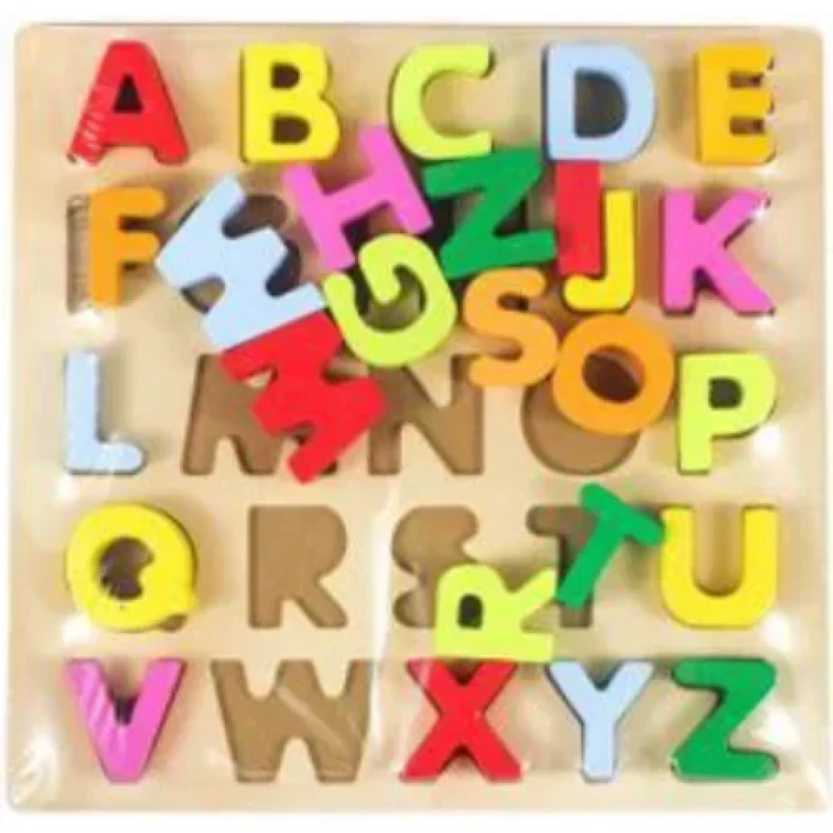 Εκπαιδευτικό Παιδικό Ξύλινο Puzzle με κεφαλαία Αγγλικά Γράμματα SDS ...