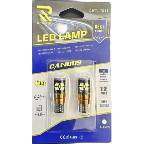Λάμπες LED T10 12V Canbus 6500K 2τμχ 1011 | G for Gadget