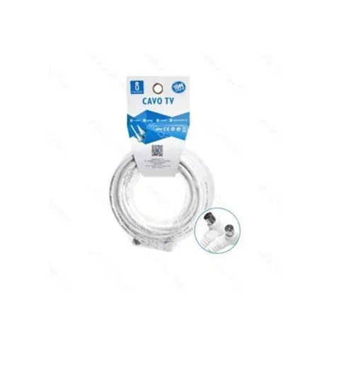 Καλώδιο επέκτασης τηλεόρασης TV Cable 10m/ Right Angle 90° - λευκό | G ...