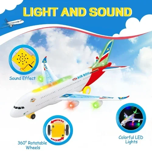 Αεροπλάνο με Φως, Ήχο, Κίνηση 3+ Airlines Flash Electric A380 - Κόκκινο ...