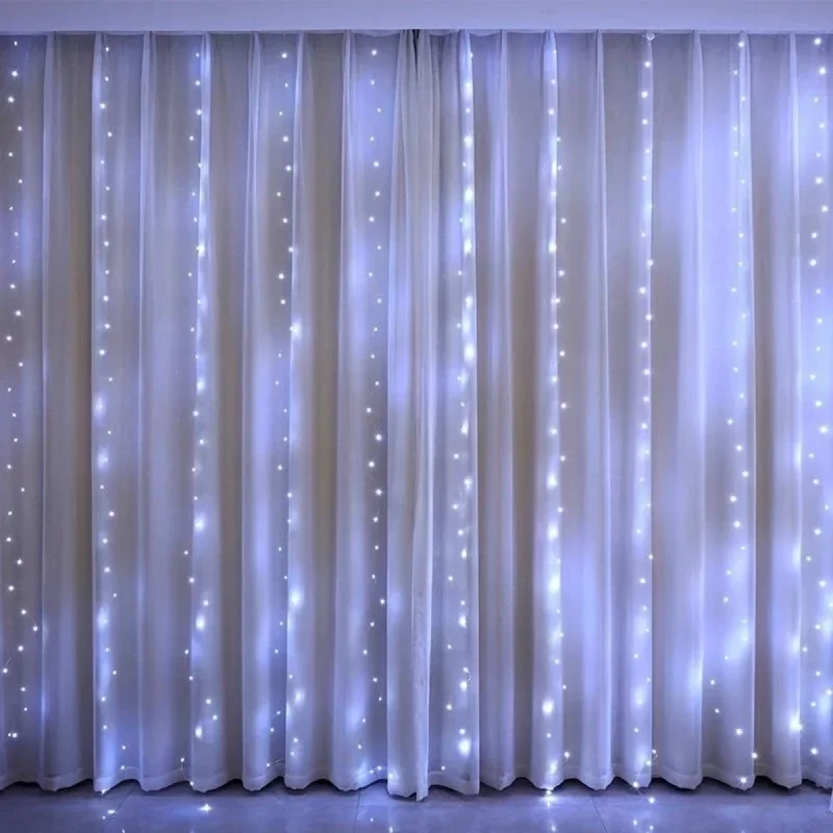 Χριστουγεννιάτικη Κουρτίνα Λαμπάκια 240LED 3m x 2m Ψυχρό Λευκό 18779-30 ...