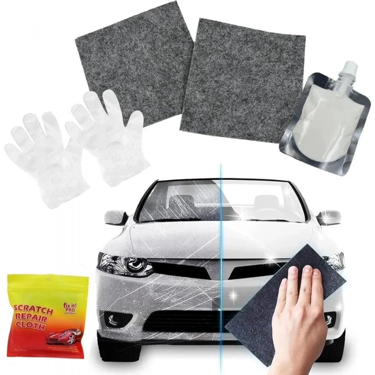 Σετ Αφαίρεσης Γρατσουνιών Αυτοκινήτου Nano Magic Scratch Repair | G for ...