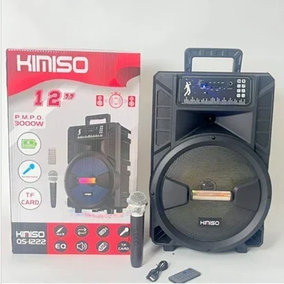 Σύστημα Karaoke με Ενσύρματo Μικρόφωνo Kimiso QS-1222 σε Μαύρο Χρώμα ...