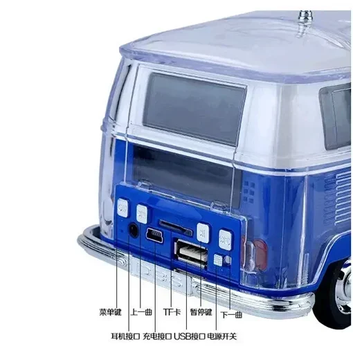 Ασύρματο ηχείο Mini Bus Wireless Speaker με LED φωτισμό WS267BT ...