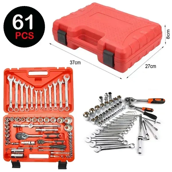 Σετ Καρυδάκια & Μύτες 61τμχ 1/4" 1/2" CrV/S2 σε κασετίνα μεταφοράς | G ...