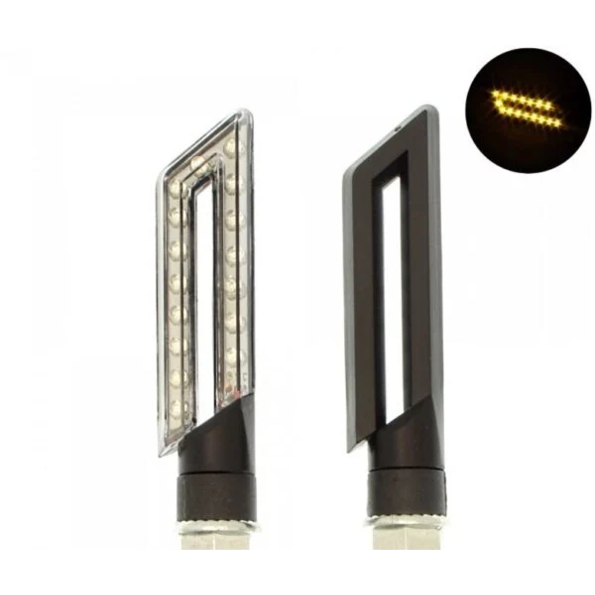 Φλας μηχανής πορτοκαλί 15 SMD LED universal σετ 2τμχ IP65 | G for Gadget