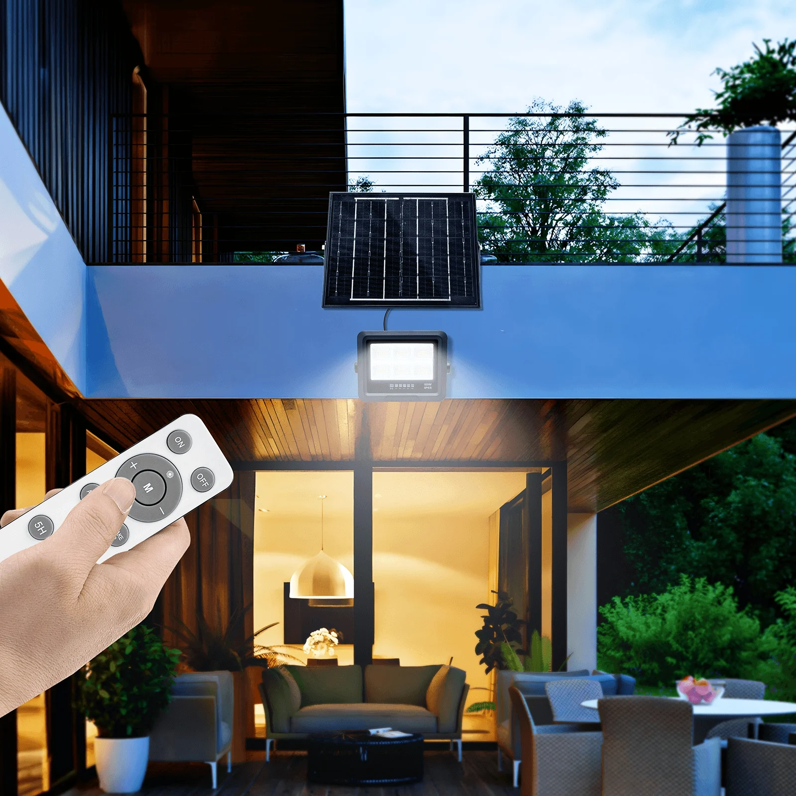 Aδιάβροχος Ηλιακός Προβολέας LED με Πάνελ 50W 500lm 6500K Aigostar | G ...