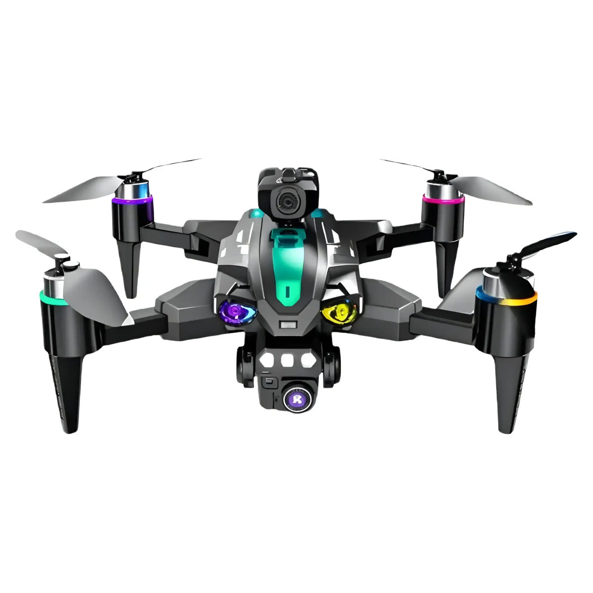Drone 4K Ultra HD Με Κάμερα, RGB Φωτισμό Και Χειριστήριο Μαύρο Andowl ...