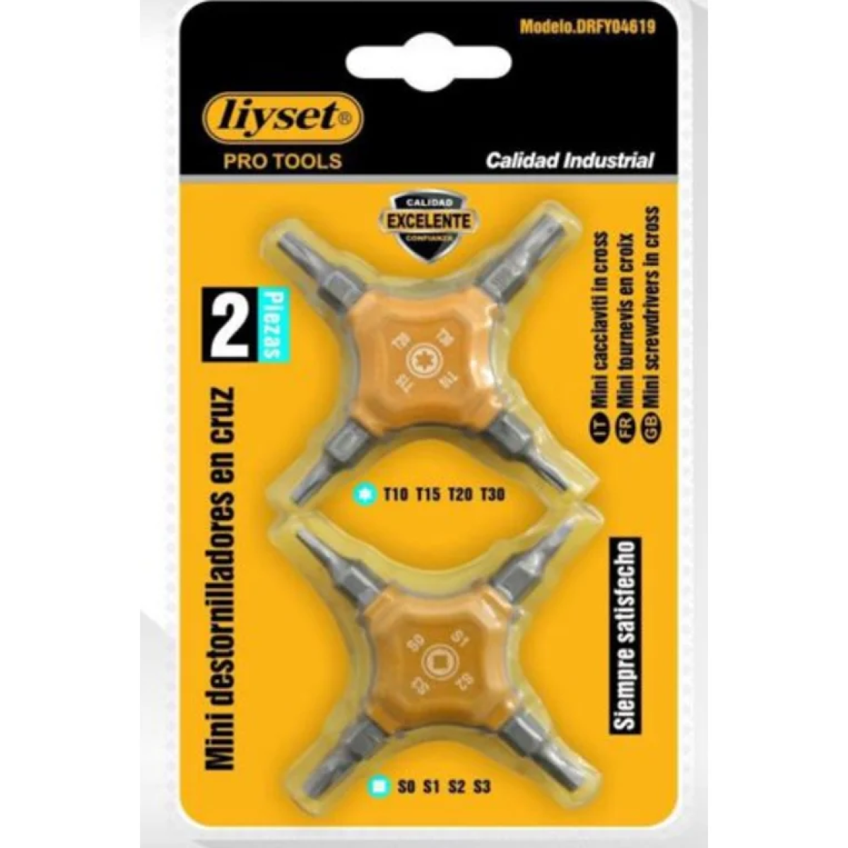 Liyset Σετ Μίνι Κατσαβίδια Torx & Τετράγωνα – 8 Μύτες T10-T30 & S0-S3 ...