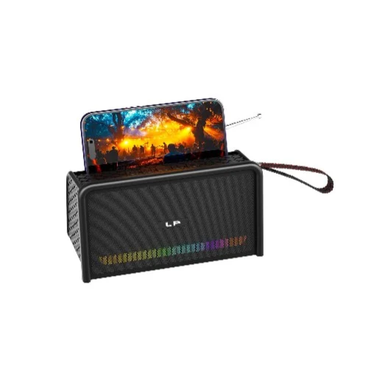 Φορητό Ηχείο Bluetooth 8W Με RGB Φωτισμό, FM, USB/TF & Ηλιακό Πάνελ LP ...