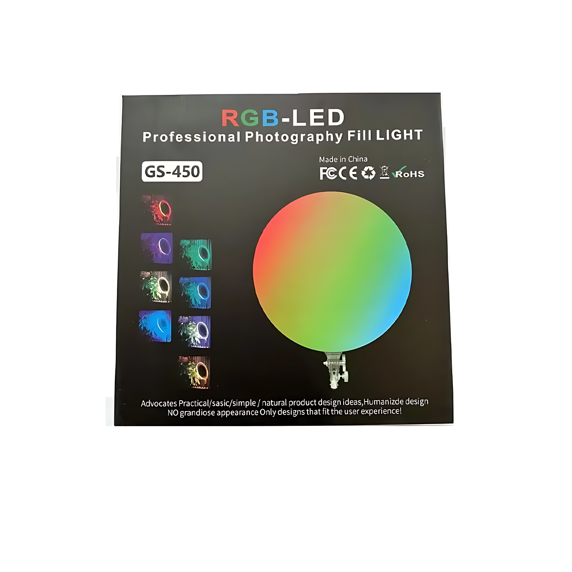 Επαγγελματικό φωτιστικό φωτογράφισης LED RGB GS-450 | G for Gadget