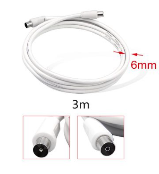 Καλώδιο Κεραίας Τηλεόρασης 3m F15 HDTV 3D 4K Kmt 2303841 Λευκό | G for ...