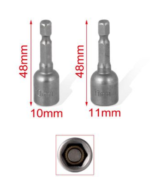 Σετ Καρυδάκια Μαγνητικά 2 Τεμαχίων 10mm & 11mm x 48mm Kmt Tools 2385691 ...