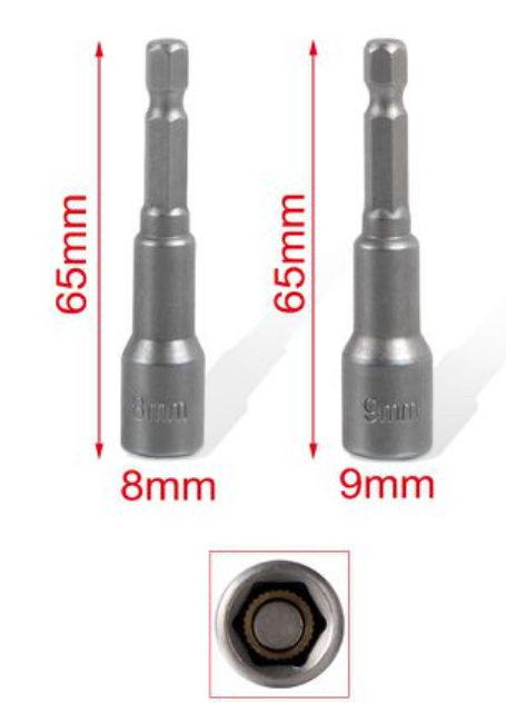 Σετ Καρυδάκια Μαγνητικά 2 Τεμαχίων 8mm & 9mm x 65mm Kmt Tools 2385694 ...