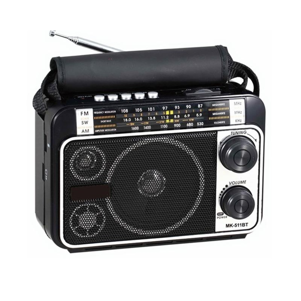 Vintage Φορητό Επαναφορτιζόμενο Ραδιόφωνο FM/AM/USB/SD/AUX MP3 Player ...