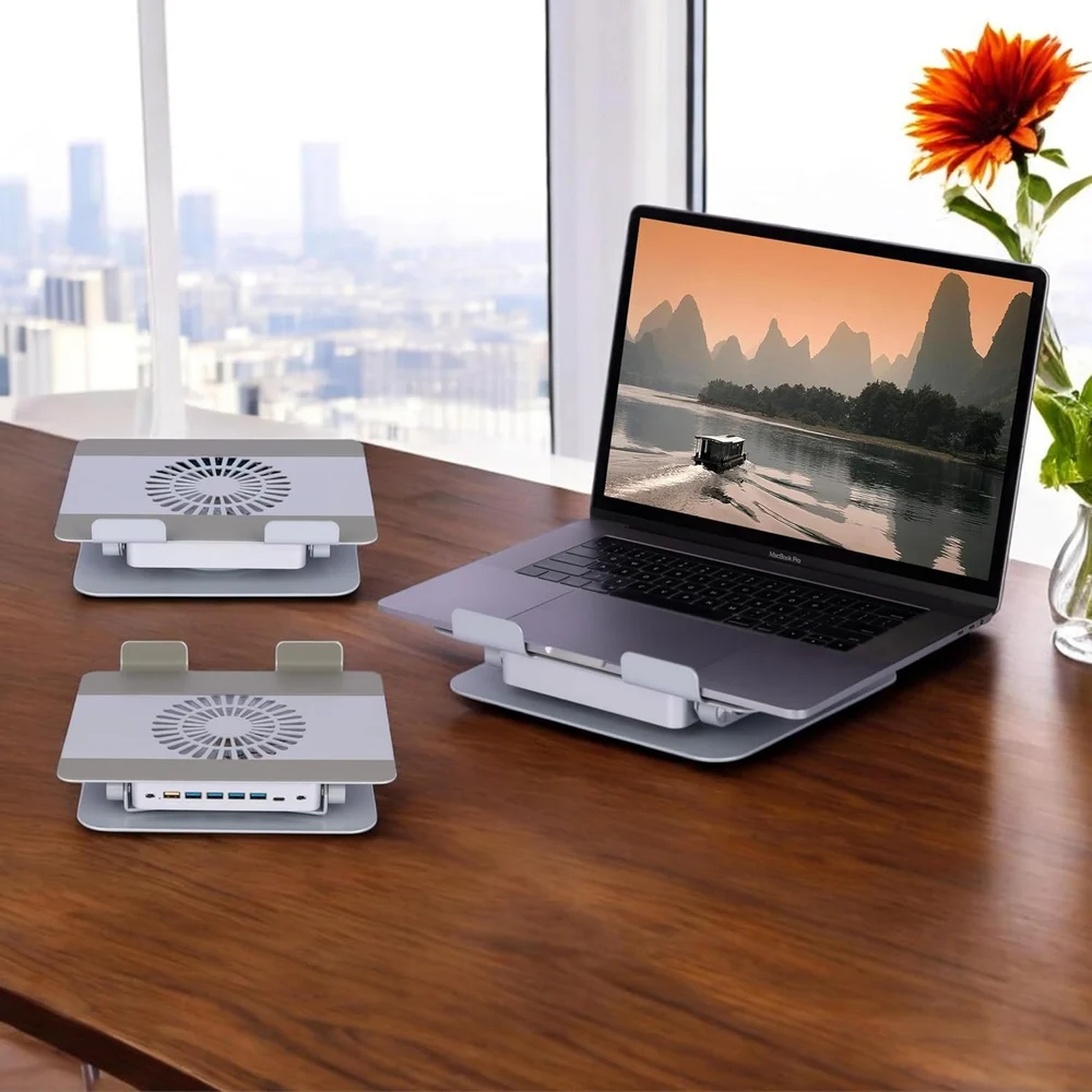 Βάση Laptop με Ανεμιστήρα Ψύξης Περιστρεφόμενη 360° K8 | G for Gadget