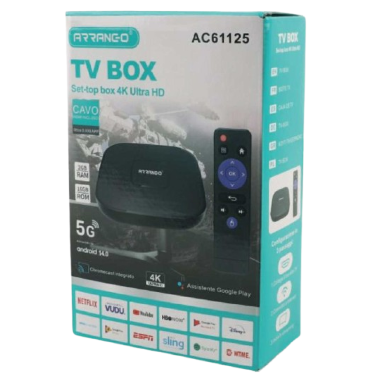 TV Box 4K Ultra HD Με WiFi 5G Arrango AC61125 | G for Gadget